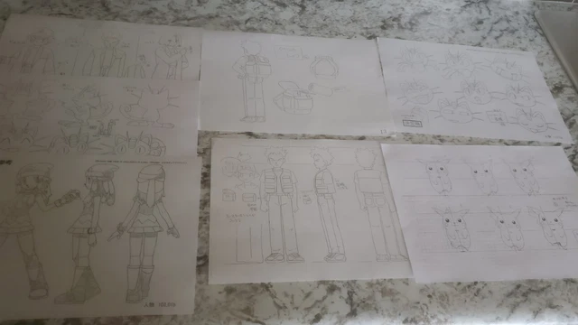 POKEMON SETTEI SET #8 Model Sheet Sheets Anime OLM RARE Reference ...