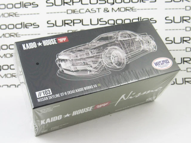 2024 MINI-GT KAIDO House NISSAN SKYLINE GT-R GTR (R34) Kaido Works V4 # ...