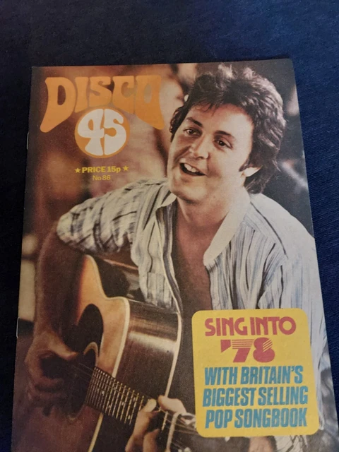 VINTAGE DISCO 45 Magazine DECEMBER 1977 #86 Paul McCartney The Jam ...