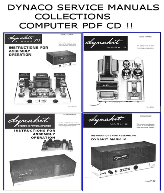 AMPLIFICATEUR À TUBE Dynaco préampli tube ampli manuel d'entretien ...