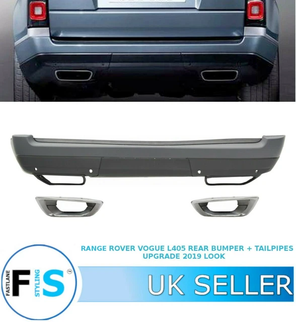 RANGE ROVER VOGUE L405 Rear Bumper + Tailpipes Upgrade 2019 Look Oem ...