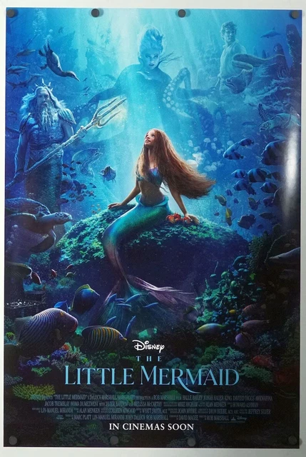THE LITTLE MERMAID Live Action original DS movie poster 27x40 D/S 2023 ...