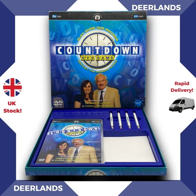 COUNTDOWN INTERACTIVE DVD Game ITV Countdown Game Des Lynam Carol ...