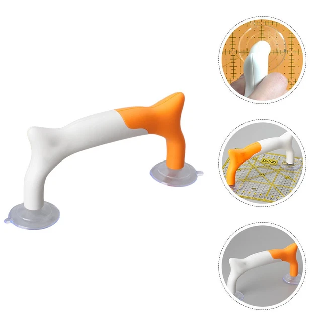 QUILTING RULER SUCKER Strong Suction Plastic Handle Tool For Patchwork ...