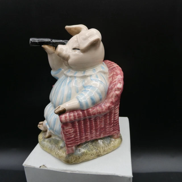 ROYAL ALBERT BEATRIX Potter Figurine Pig Robinson Spying Boxed ...