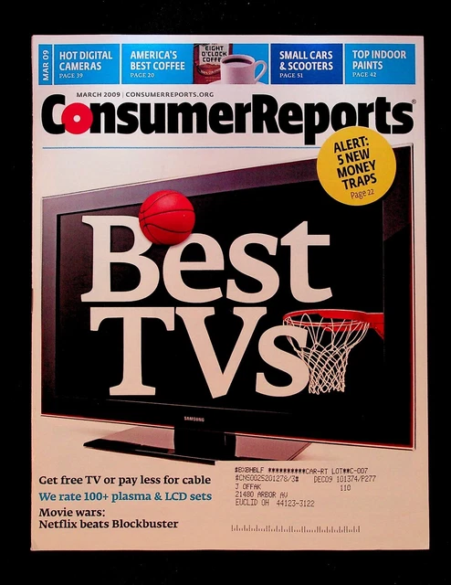 CONSUMER REPORTS MAGAZINE March 2009 Netflix Blockbuster Cars Chevy ...