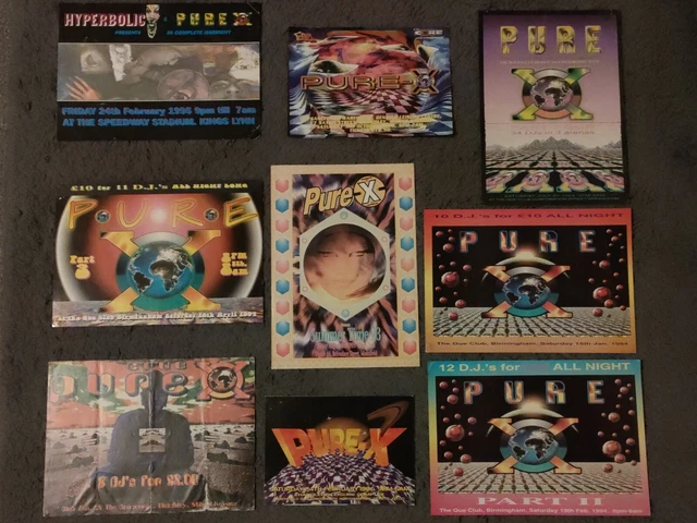 PURE X, RAVE flyers, DnB, Collection £5.00 - PicClick UK