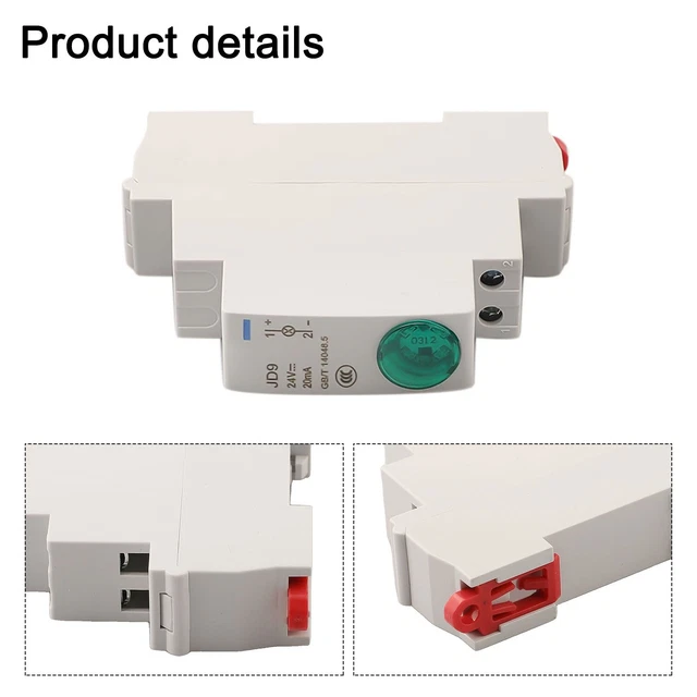 DIN RAIL LED Signal Lamp 24V AC DC Indicator Light JD9 for Control ...