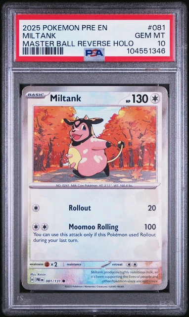 2025 POKEMON PRE En-Prismatic Evolutions Master Ball Reverse Holo ...