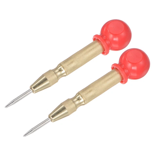 5& SPRING-LOADED AUTOMATIC Center Hole Punch Puncher Yellow with Cap ...