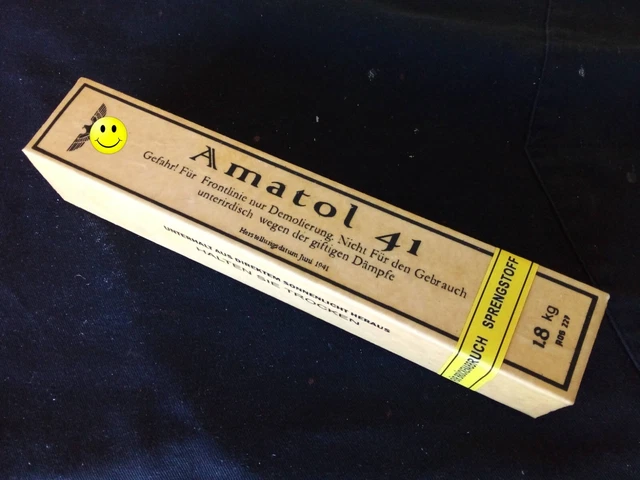 EXPLOSIF AMATOL 41 Wehrmacht charge de démolition allemande 1,8 kg TNT ...