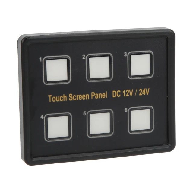 GFL 6 GANG Touch Screen Switch Panel ABS Slim Touch Control Panel ...