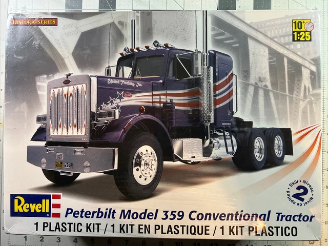 NEW MODEL KIT Revell Peterbilt Model 359 Conventional Tractor 1:25 $53. ...