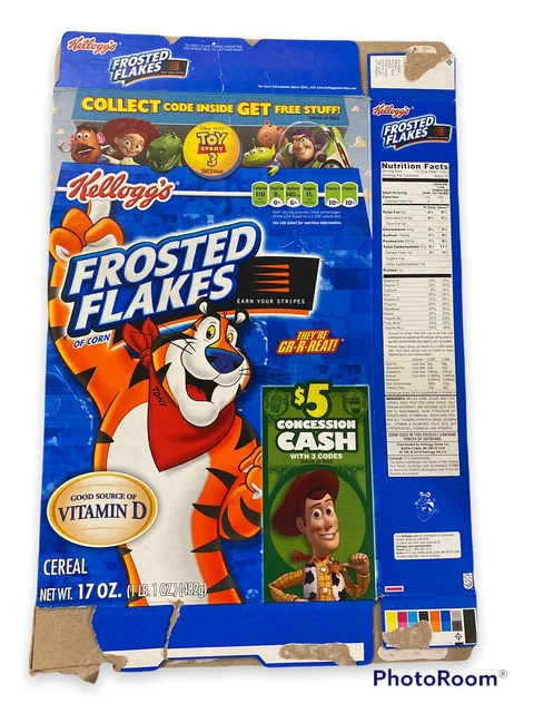 KELLOGG’S FROSTED FLAKES Toy Story 3 Cereal Box EUR 6,56 - PicClick FR