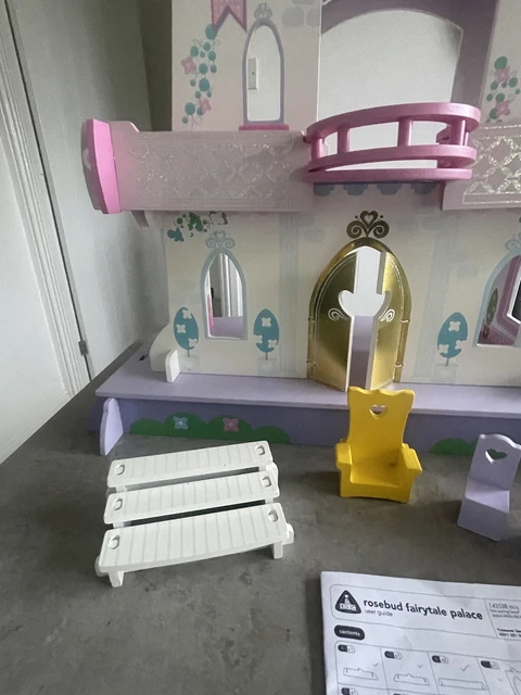 EARLY LEARNING CENTRE Rosebud Fairy Palace ELC Vintage Wooden Castle £ ...