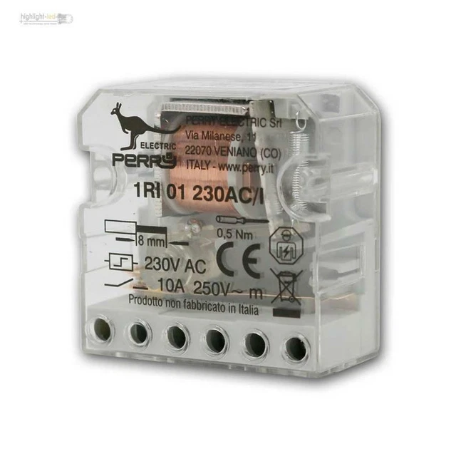 EINBAU-STROMSTOSS-SCHALTER, SCHLIESSER 12V~ / 230V~, Unterputz Relais Fernschalter EUR 8,19 ...