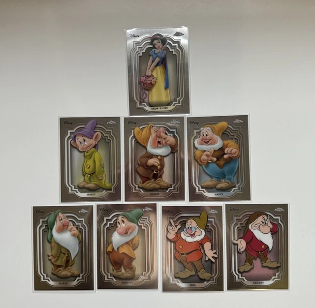DISNEY TOPPS CHROME 2024 - Snow White and the Seven Dwarves Base Cards ...