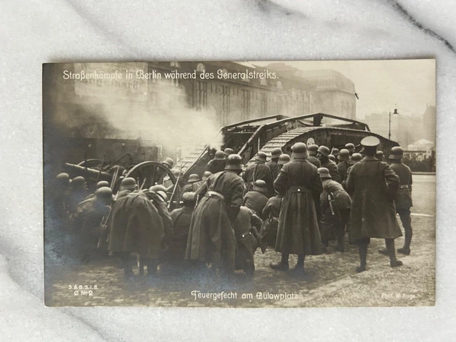 POSTKARTE FREIKORPS PANZER wagen tank feuergefecht Berlin freikorps EUR ...