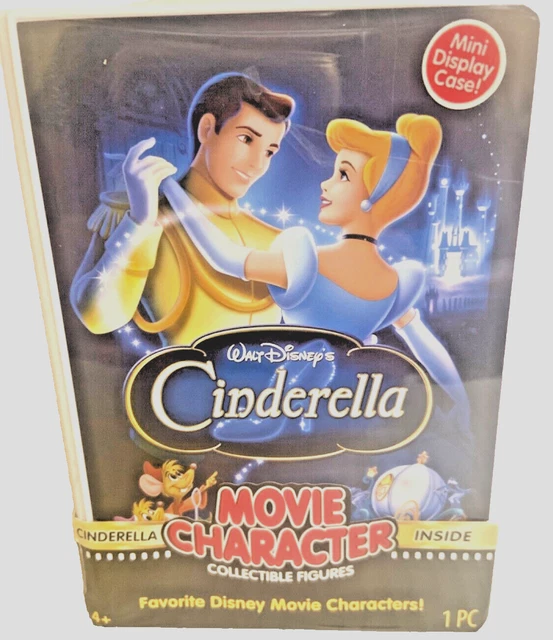 DISNEY MOVIE CHARACTER collectible figure with mini VHS display case ...