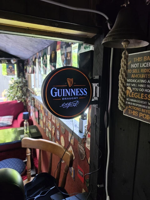 GUINNESS LIGHT UP Sign Home Bar/Pub Illuminated Plug-In £31.90 ...