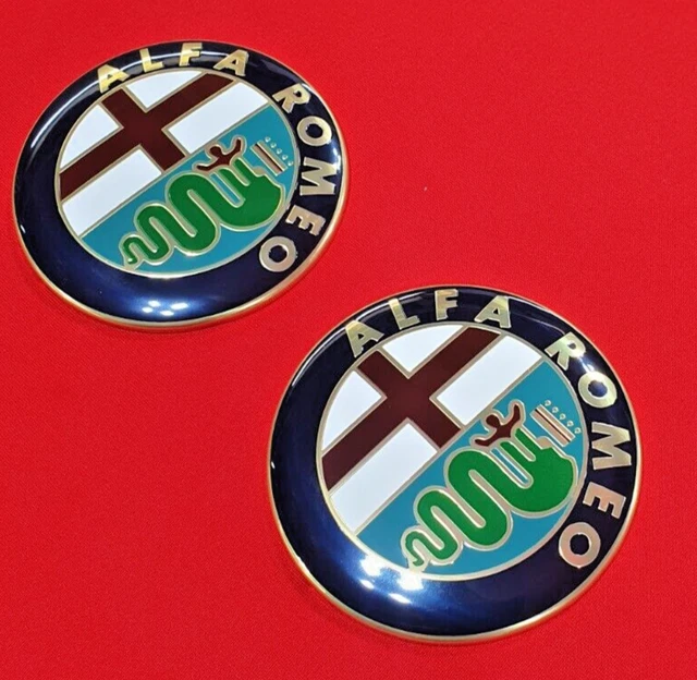 ALFA ROMEO BADGE Logo Boot Bonnet Emblem 74mm x2 £12.75 - PicClick UK