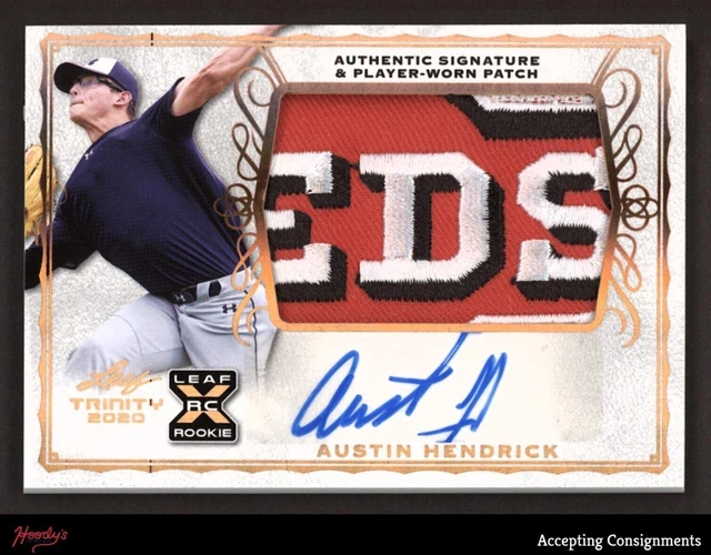 PATCH LEAF TRINITY 2020 autographes Austin Hendrick recrue LOGO PATCH ...