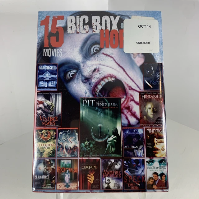 15 MOVIES- BIG BOX OF HORROR DVD Set, 21+ Hours Of Horror UU $7.00 ...