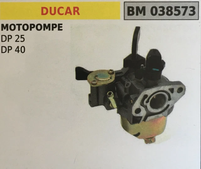 CARBURATEUR A CUVE BRUMAR Ducar BM038573 Motopompe Dp 25 / Dp 40 EUR 33 ...