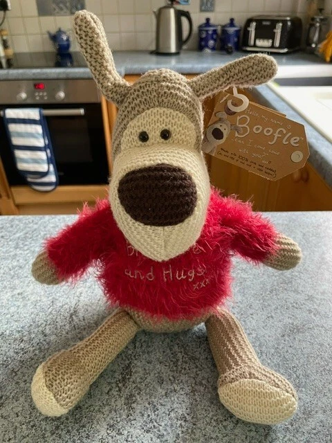 NEW BOOFLE KNITTED Dog Soft Toy Plush Big Love and Hugs BNWT £15.00 ...