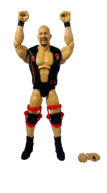 CUSTOM WWE ELITE Stone Cold Steve Austin 6” Action Figure Red Bionic ...