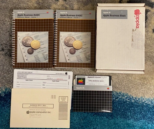 VINTAGE EARLY 80S Apple III Software, Apple Business Basic - 5.25 ...