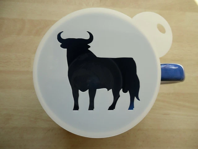 STENCIL 100 MM design toro artigianale e stencil da caffè EUR 5,69 ...