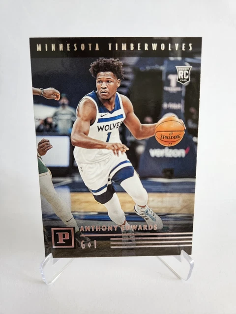 ANTHONY EDWARDS 2020-21 Panini Prestige Rookie RC Lupi di legno EUR 3 ...