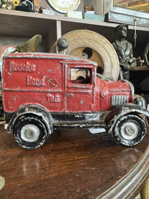 RARE VINTAGE CAST Iron Brooke Bond Tea Black Red CAR Coin Bank £20.00 ...