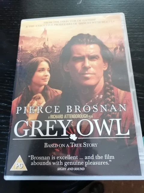GREY OWL DVD (2014) Pierce Brosnan, Attenborough R2 UK AS NEW FREEPOST ...