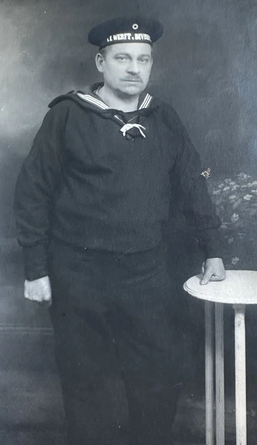 PK FOTO PORTRAIT Kaiserliche Marine Matrose Tellermütze II ...