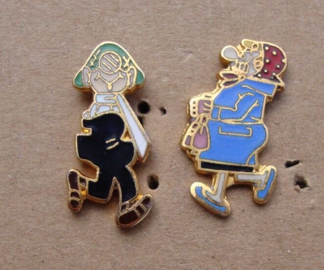 OLD POLICE ANDY CAPP & FLO tie tac pin badges £7.16 - PicClick UK