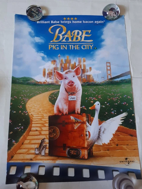 BABE PIG IN THE CITY GEORGE MILLER ORIGINAL POSTER Video Shop VHS 48 ...