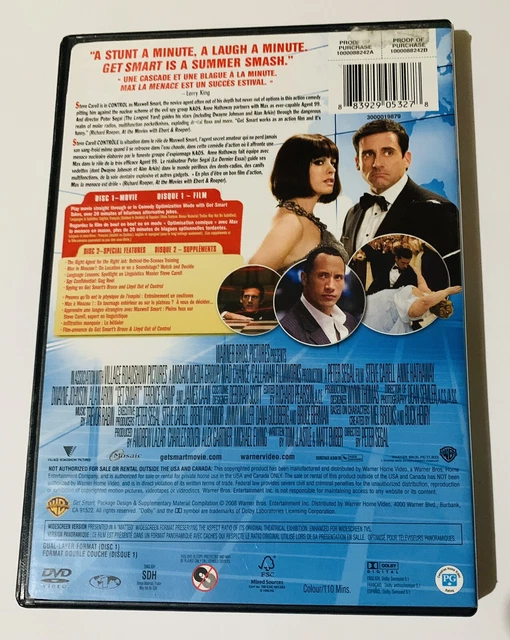 GET SMART DVD 2008 Canadian Widescreen 2 Disc Special Edition Steve ...