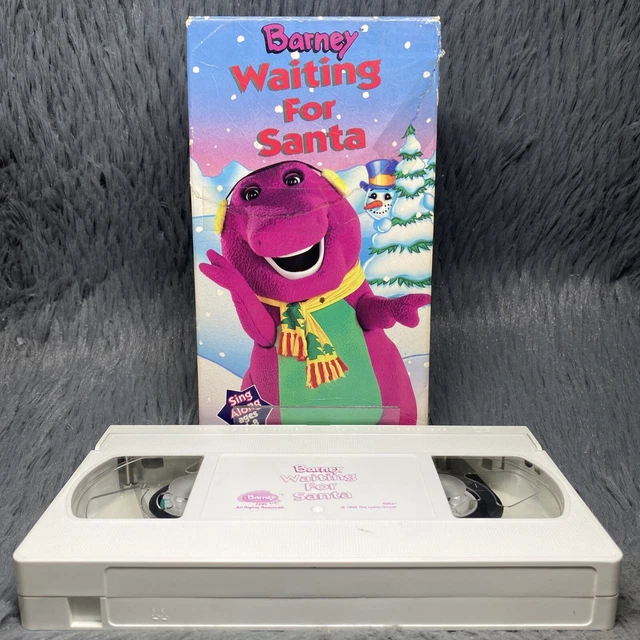 BARNEY: WAITING FOR Santa VHS Tape 1992 Sing Along White Tape Christmas ...