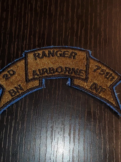 1960S US ARMY Theater Made 75th Airborne Ranger Scroll Patch L@@K!!!a £ ...