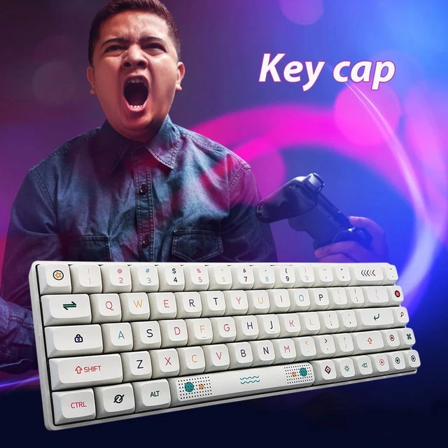 127-KEY PBT SUBLIMATION Mechanical Keyboard XDA Neon Key Caps Set for ...