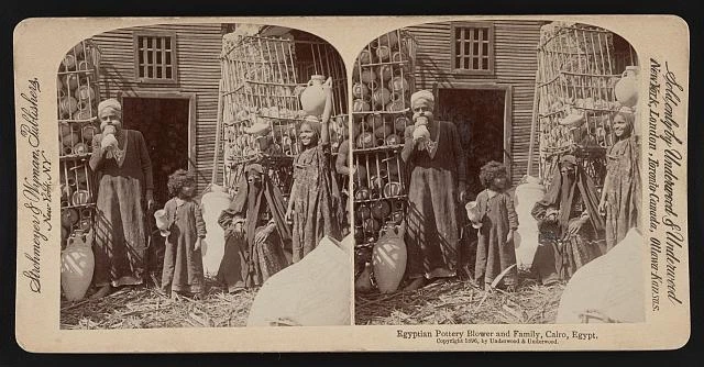 EGYPTIAN POTTERY BLOWER and family Cairo Egypt Old Photo EUR 6,53 ...