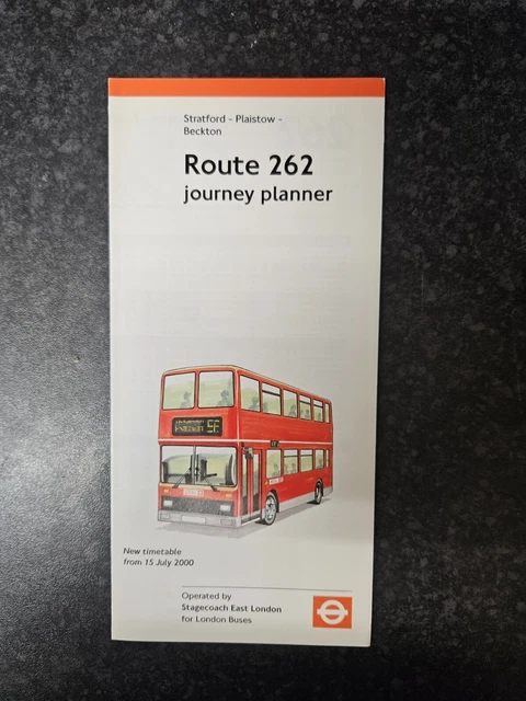 LONDON TRANSPORT TIMETABLE Bus Leaflet East London 2000 AZX1.39 £3.50 ...