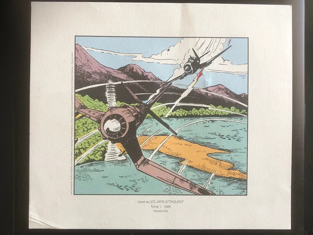 VINTAGE BUCK DANNY : ancienne lithographie de Buck Danny EUR 34,00 ...
