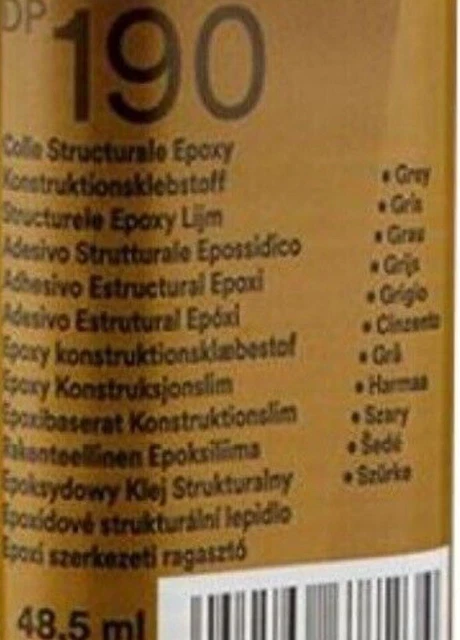 3M SCOTCH-WELD EPOXY Structural Adhesive DP190 Grey 48.5ml £5.99 ...