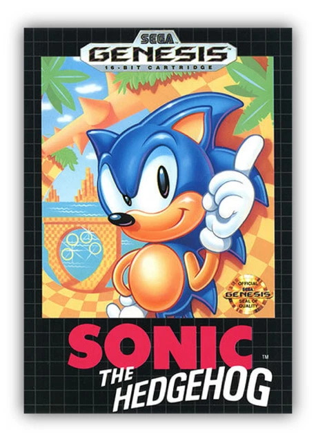 SONIC THE HEDGEHOG Sega Genesis Retro Original Game Cover Shaped Vinyl ...