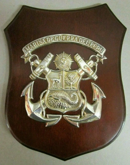 CREST &MARINA DE GUERRA DEL PERU - MARINA MILITARE DEL PERU' " - Silver ...