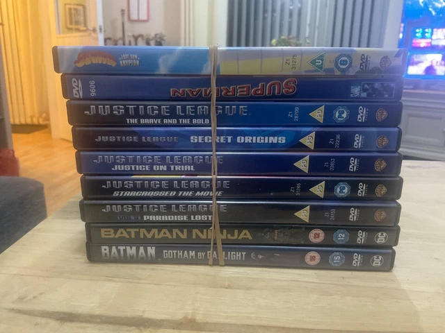 9 X MARVEL Justice League/Superman/Batman Animated DVD Collection ...