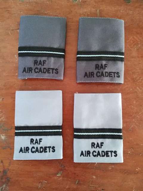 RAF AIR CADETS - Flying Officer Rank Slides - Light Blue, Dark Blue £2. ...